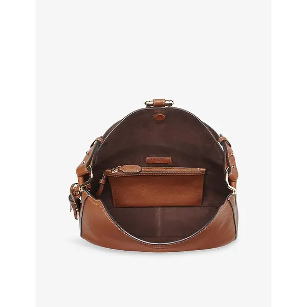 ASPINAL OF LONDON Hudson Leather Hobo Bag - Tan