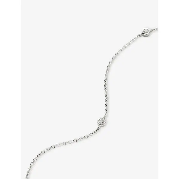 MISSOMA Fine Floating 0.06ct Diamond 14ct White Gold Necklace