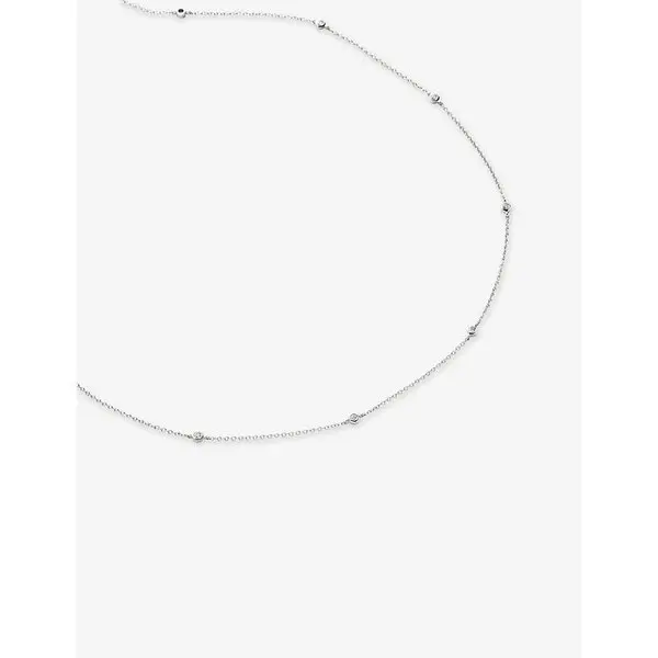 MISSOMA Fine Floating 0.06ct Diamond 14ct White Gold Necklace