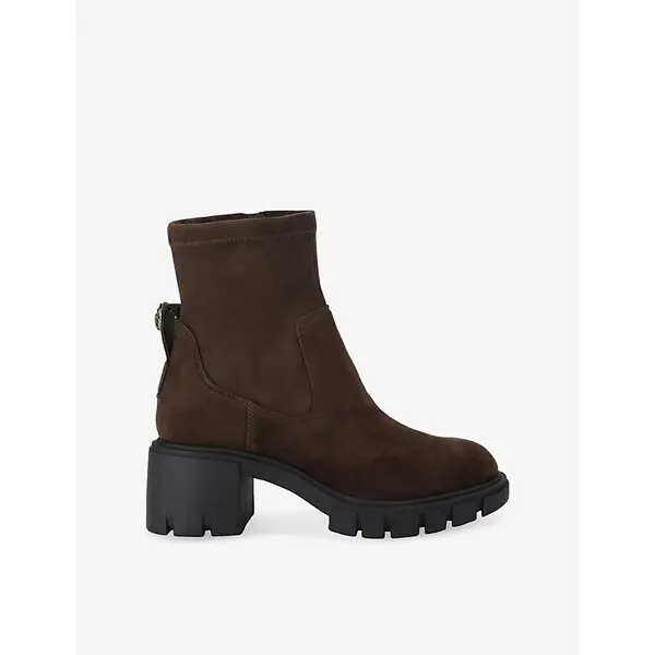 Kurt Geiger Step Heeled Suede Ankle Boots
