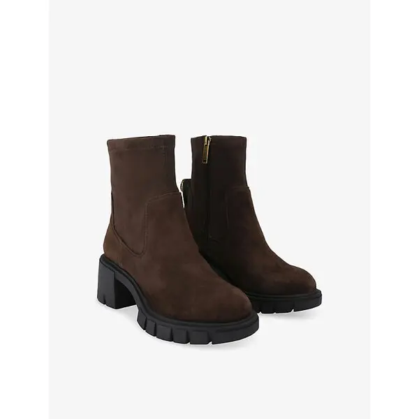 Kurt Geiger Step Heeled Suede Ankle Boots