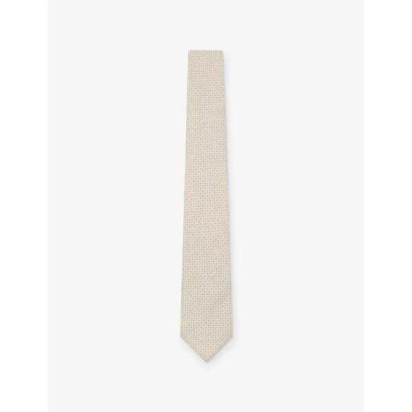 REISS Ovale Micro-dot Silk Tie