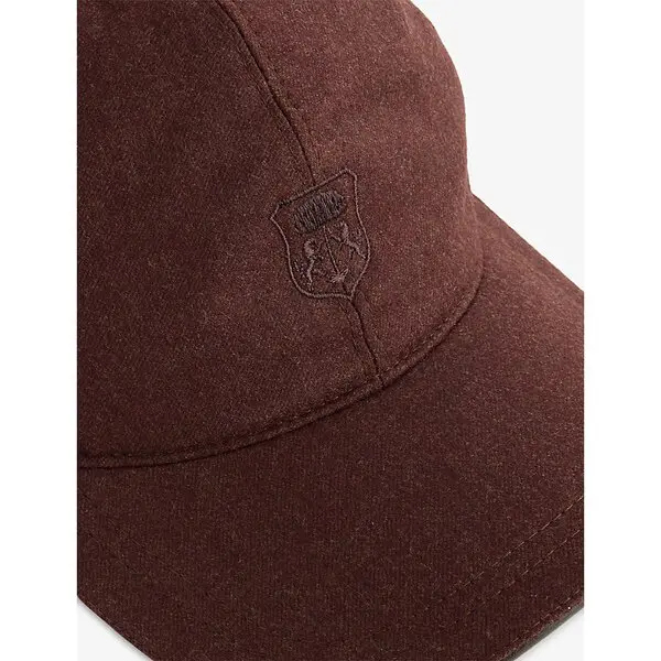 Corneliani Logo-embellished Wool And Cashmere Cap