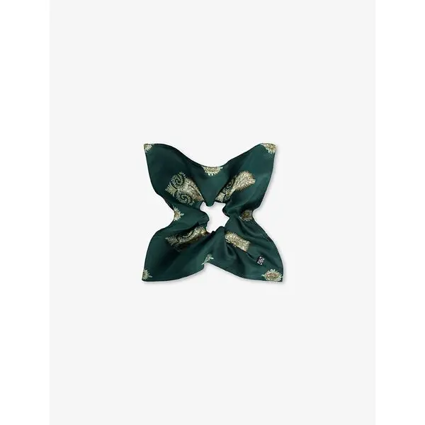 Sandro Paisley Branded Woven Scrunchie