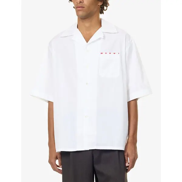 Marni Logo-print Short-sleeve Cotton Shirt