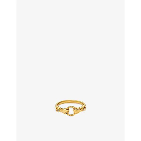 MISSOMA Harris Reed In Good Hands Stacking 18ct Yellow Plated Brass Ring