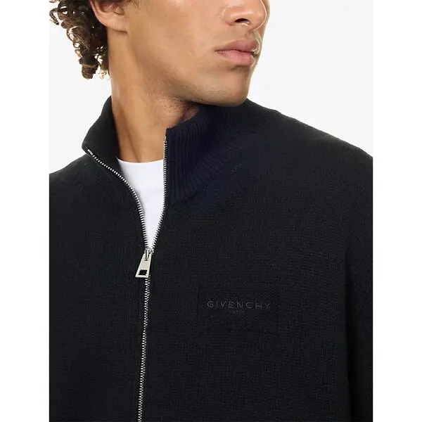 Givenchy Zip-up Wool And Cashmere-blend Cardigan