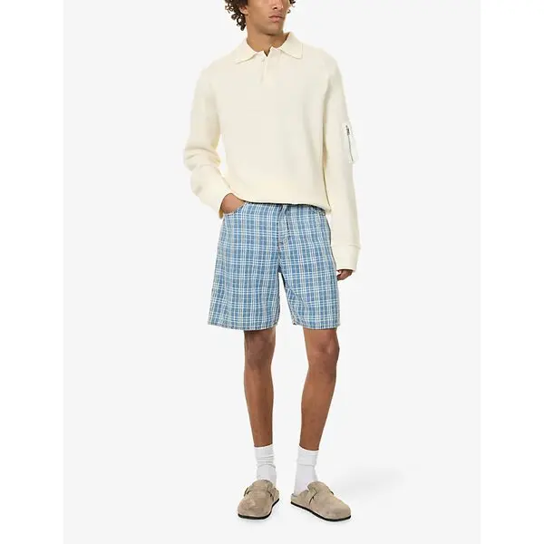 Burberry Douglas Checked Denim Shorts