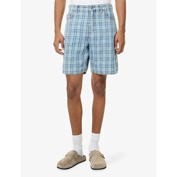 Burberry Douglas Checked Denim Shorts
