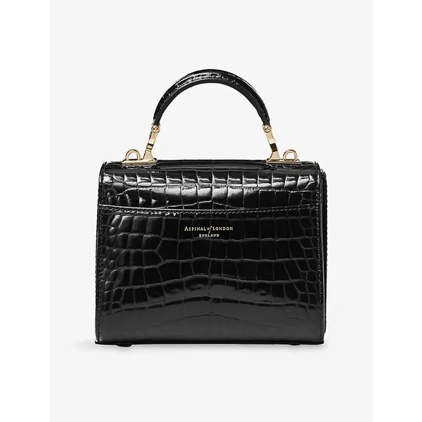 ASPINAL OF LONDON Mayfair Mini Leather Top-handle Bag - Black
