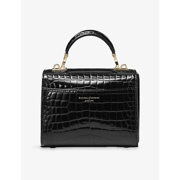 ASPINAL OF LONDON Mayfair Mini Leather Top-handle Bag - Black
