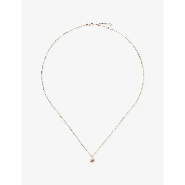 MISSOMA Fine February Birthstone Pendant Necklace - Gold
