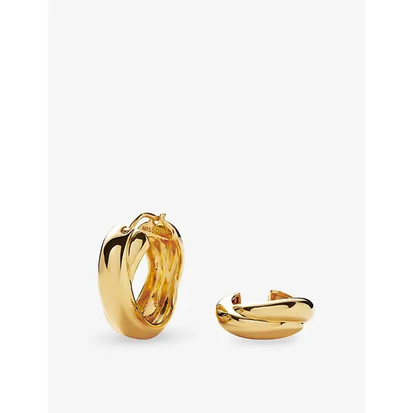 MISSOMA Lucy Williams X Chunky Medium Entwine 18ct -plated Brass Hoop Earrings - Gold