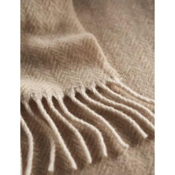 THE WHITE COMPANY Herringbone Wool And Cashmere-blend Throw