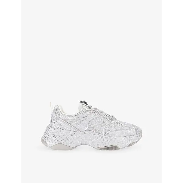 Kurt Geiger Starlight Suede Trainers - Silver