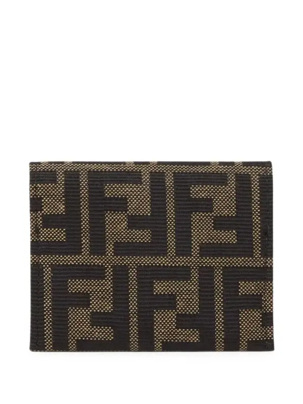 Fendi Ff Zucca Jacquard Card Holder - Brown