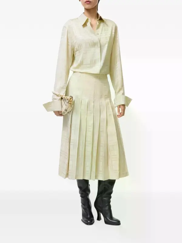 Burberry Pleated Midi Skirt