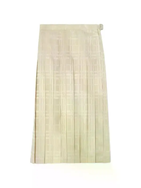 Burberry Pleated Midi Skirt - Neutrals