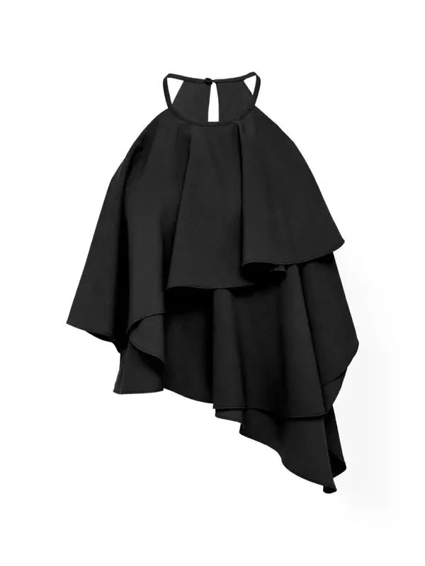 CLUB21 Tiered Asymmetric Blouse