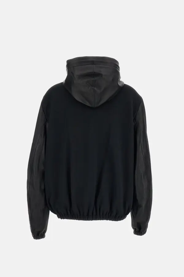 WALES BONNER Giacca In Pelle Vista Striped