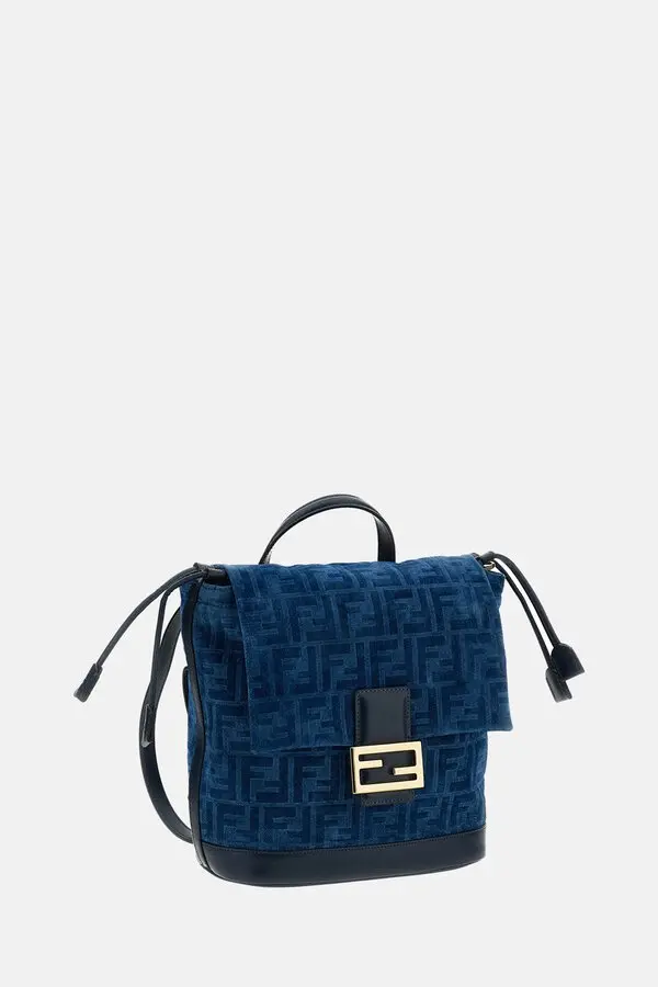 Fendi Zainetto In Denim Flock Ff
