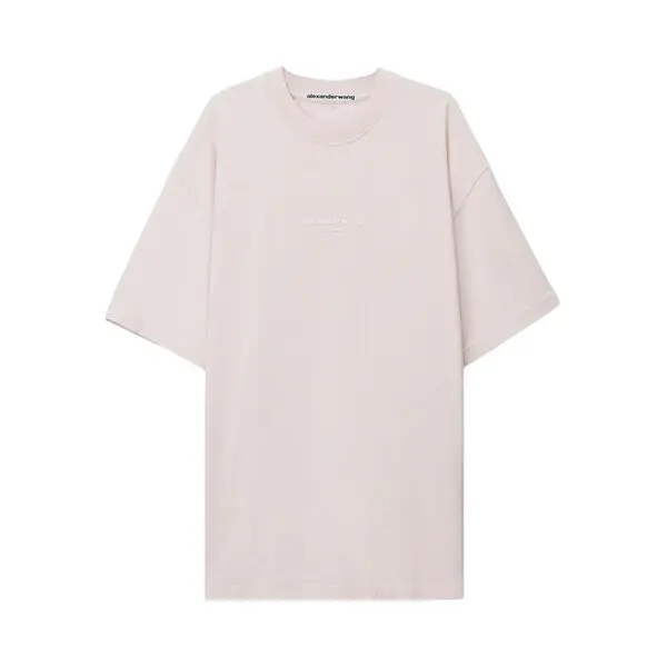 Alexander Wang Logo Print Short-sleeve Tee 'washed Light - Pink
