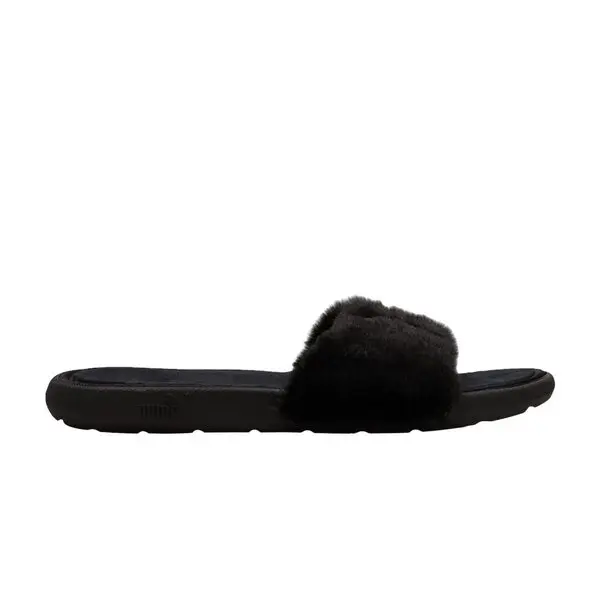 PUMA Wmns Cool Cat Fluffy Slides - Black