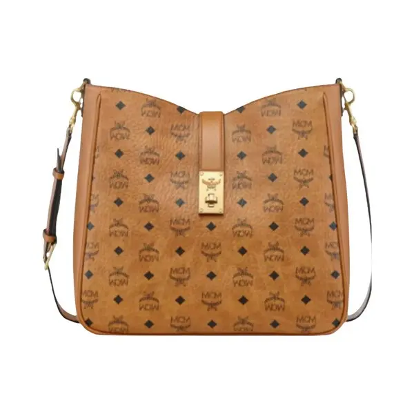 Mcm Tracy Vi Hobo Large Bag 'cognac