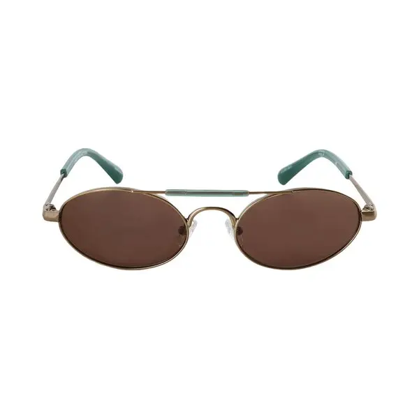 Dries Van Noten X Linda Farrow Oval Lenses Sunglasses - Gold