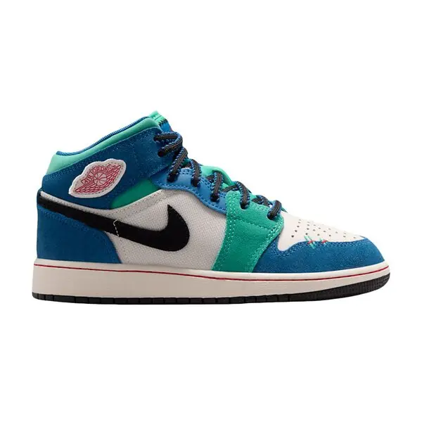 JORDAN 1 Mid Se Gs 'chalk University Red True - Blue