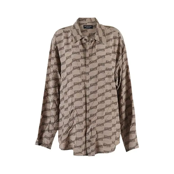 Balenciaga Monogram Shirt 'beige/brown