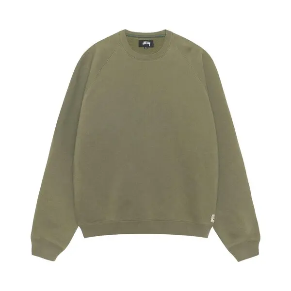 StÜssy Fleece Raglan Crew 'olive