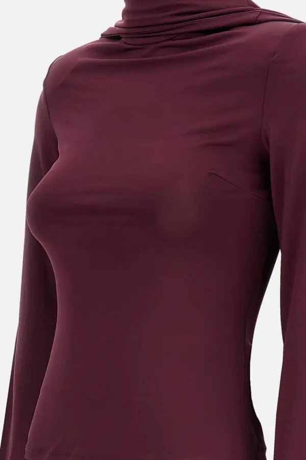 ROTATE BY BIRGER CHRISTENSEN Long Sleeve Top With Integrated Scarf Detail