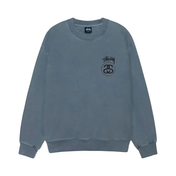 StÜssy Stock Link Pig. Dyed Crew 'navy