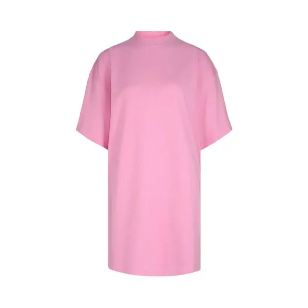 Balenciaga Paris" Strass Vintage Oversized T-shirt - Pink