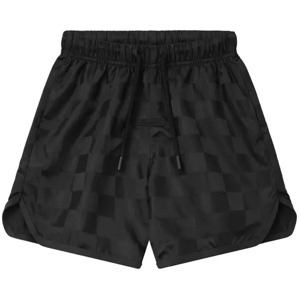Fear Of God Nylon Checkered Gym Short 'vintage - Black