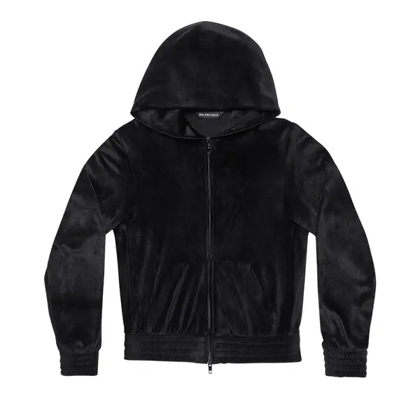 Balenciaga Fitted Zip Up Hoodie