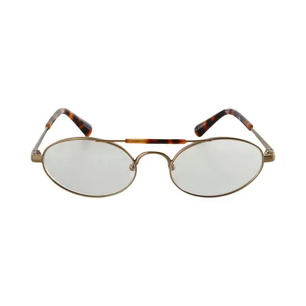 Dries Van Noten X Linda Farrow Oval Lenses Sunglasses - Gold