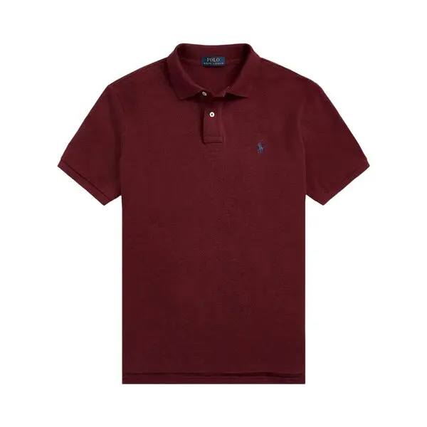 Polo Ralph Lauren Mesh Custom Slim Polo 'spring Wine Heather - Red