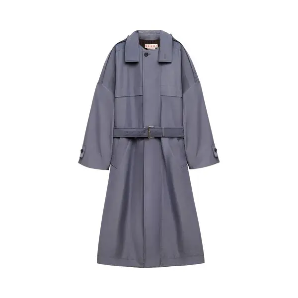 Marni High Collar Belted Trench Coat