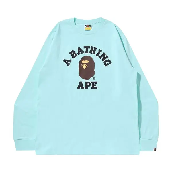 A BATHING APE College Long-sleeve Tee 'sax