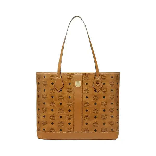 Mcm Liz Vi Shopper Medium Bag 'cognac - Tan