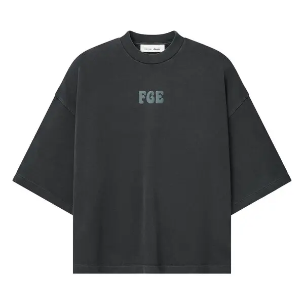 Fear Of God Heavy Jersey Merch Tee Boxy Fit 'washed Iron Grey