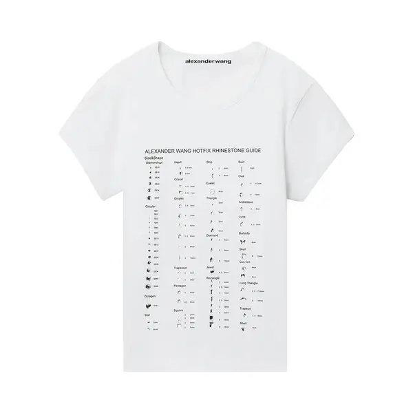 Alexander Wang Hotfix Graphic Fitted Short-sleeve Tee - White