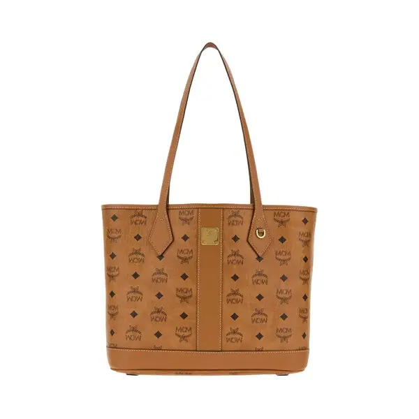 Mcm Liz Vi Shopper Small Bag 'cognac