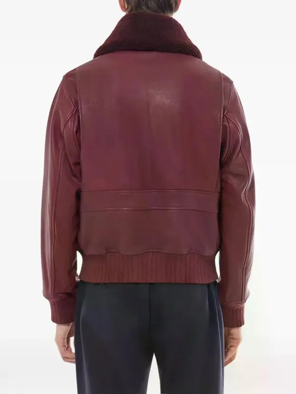 FURSAC Shearling-collar Leather Jacket