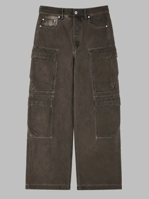 Rick Owens Cotton Denim Cargo Jeans