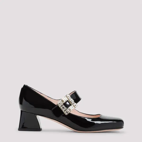 ROGER VIVIER Crystal-embellished Leather Pumps
