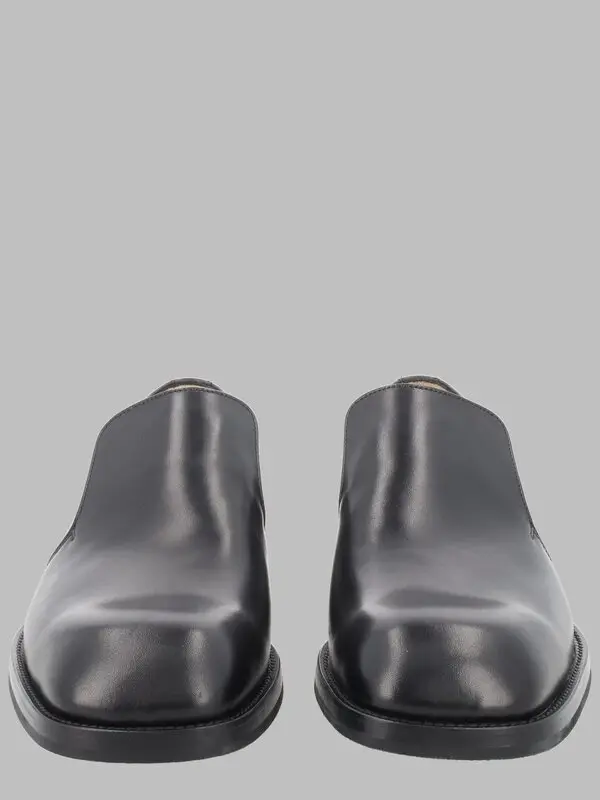 LEMAIRE Leather Slip-on Loafers - Black