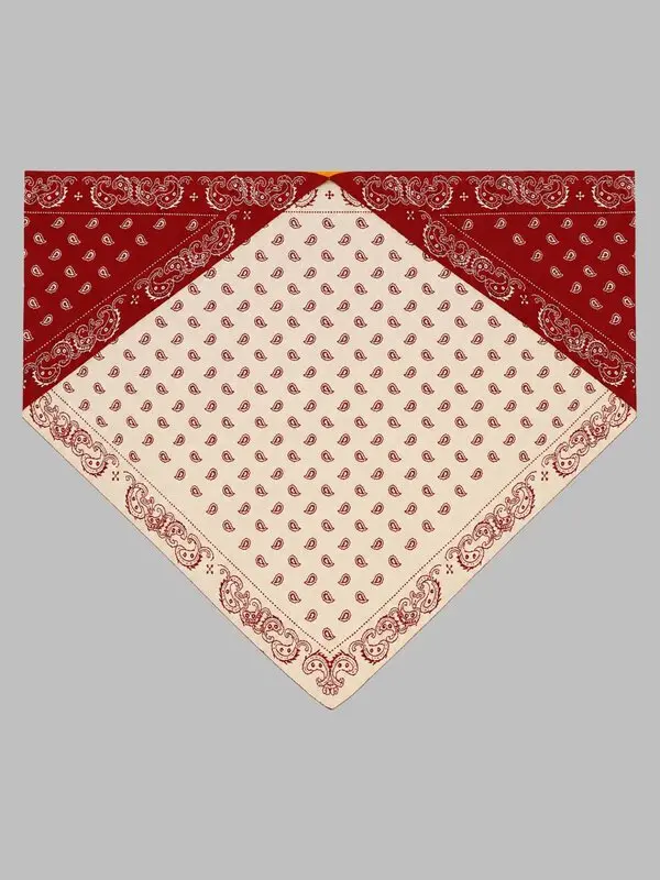 Guest In Residence Paisley Square Scarf - Red